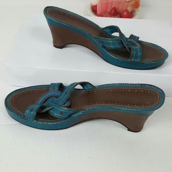 Clarks | Shoes | Clarks Indigo Sandals Heels Leather Upper Size 9m ...